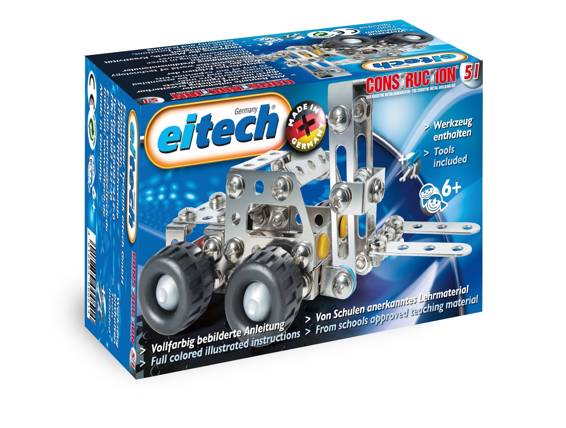 Eitech metal byggesæt - Gaffeltruck, 135 dele