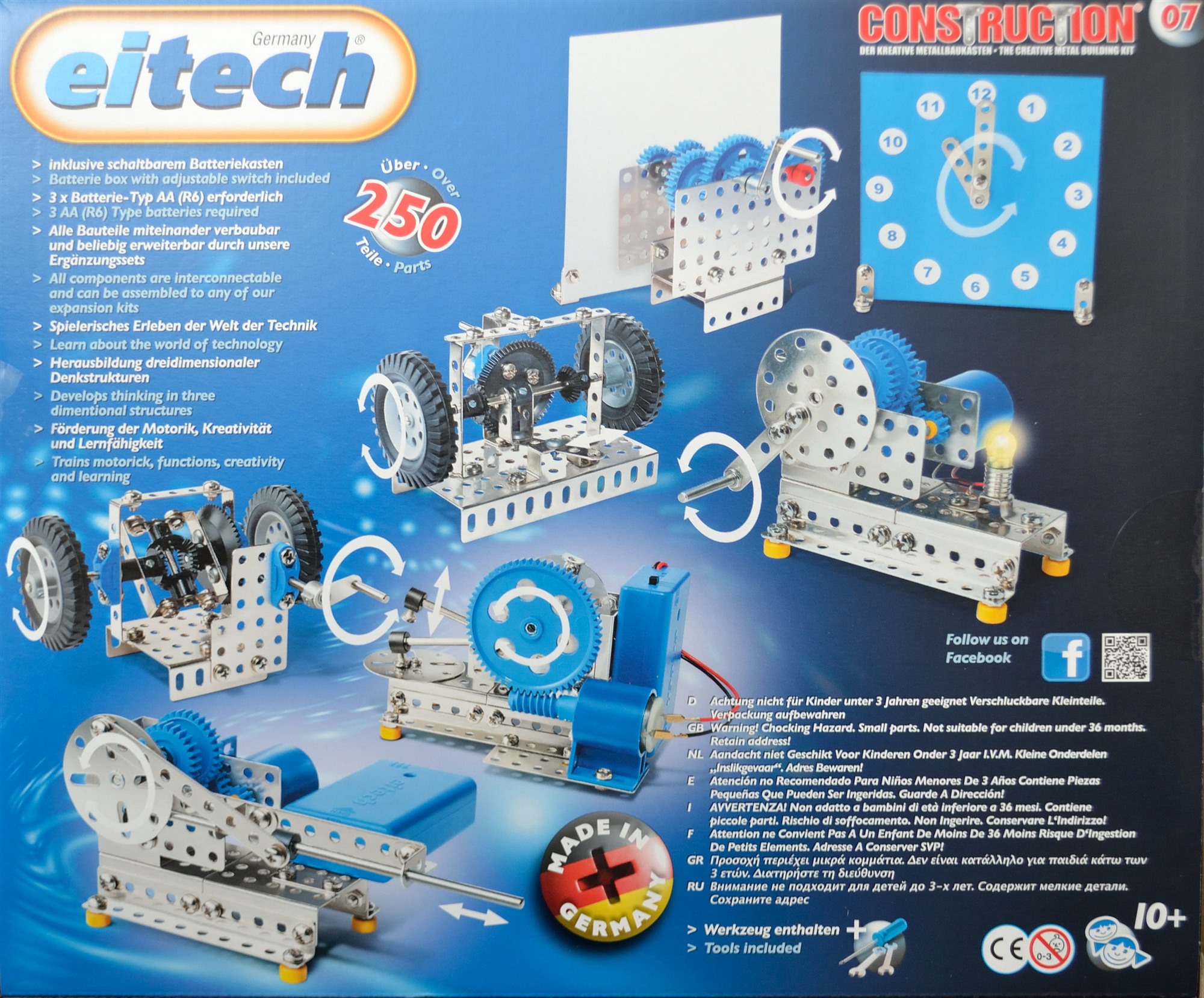 Eitech metalbyggesæt - Basis sæt med motor og gear
