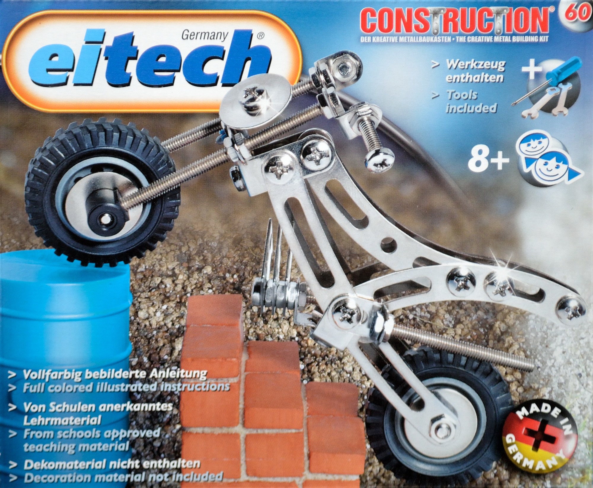 Eitech metalbyggesæt - Motorcykel - Legetøj fra Captoy
