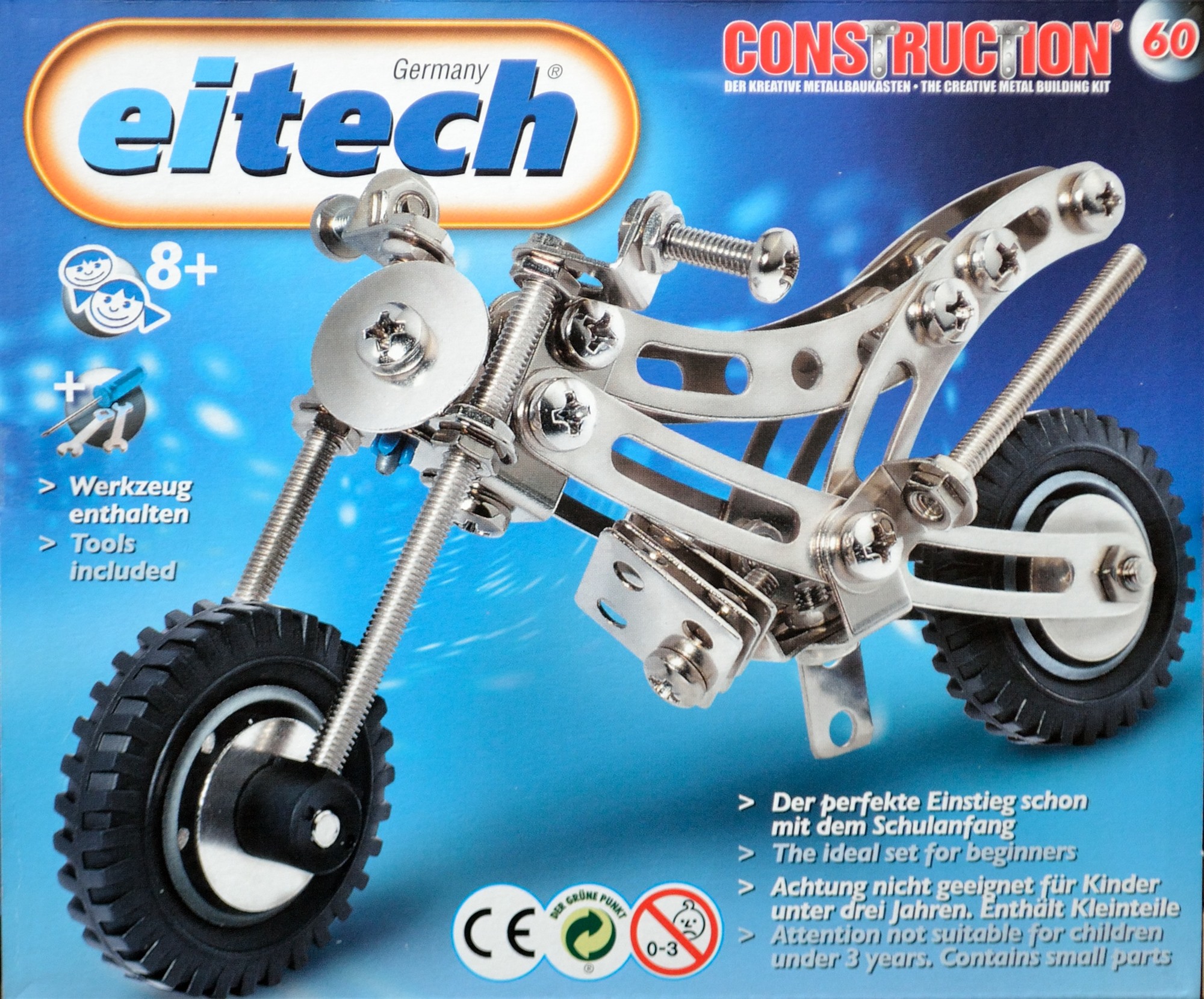 Eitech metalbyggesæt - Motorcykel - Legetøj fra Captoy