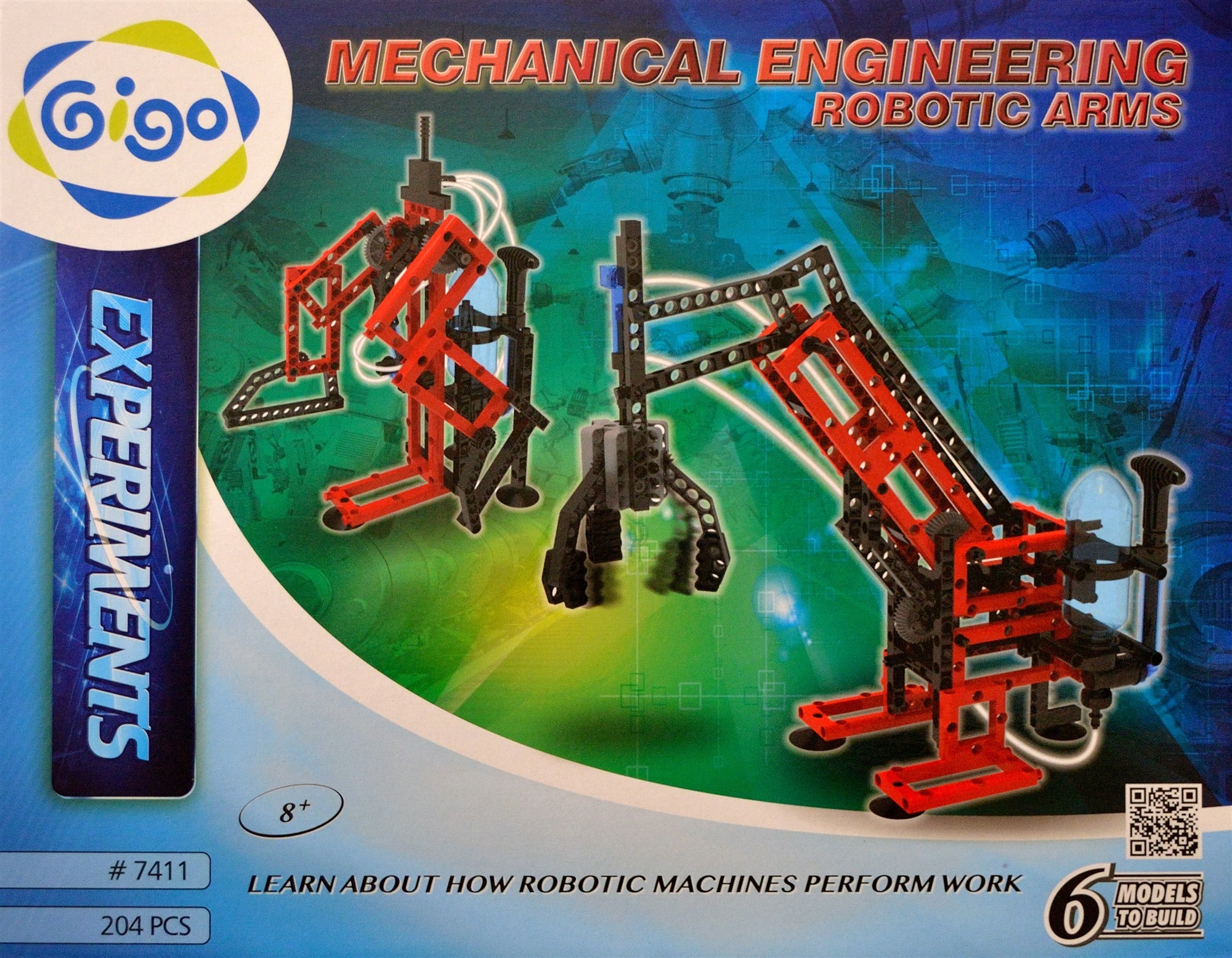 Gigo 7411 - Pneumatisk robot arm, 8-13+ år