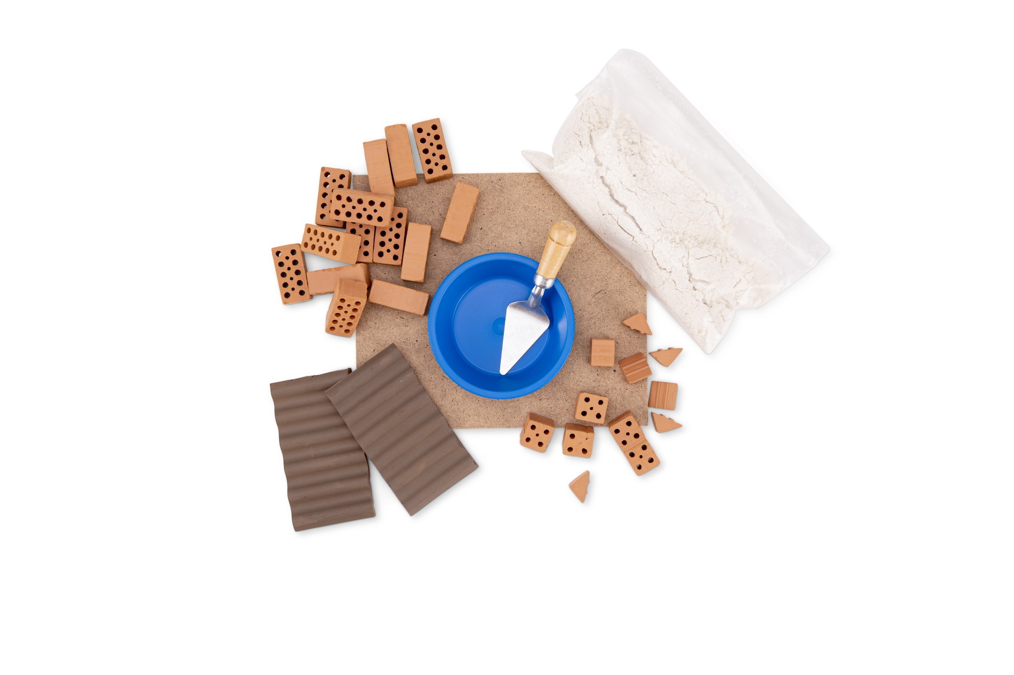 Teifoc 1024 byggesæt, mini mursten - Hus, 6+