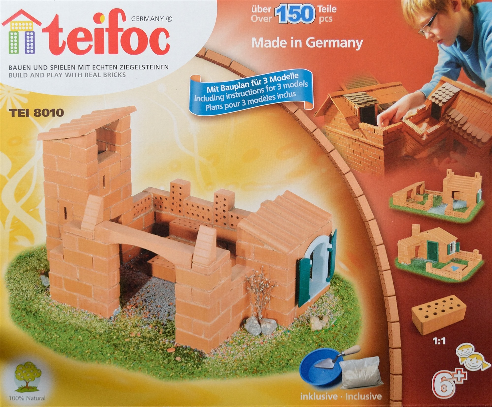 Teifoc 8010 Borg og huse - bygget med Teifoc mini mursten