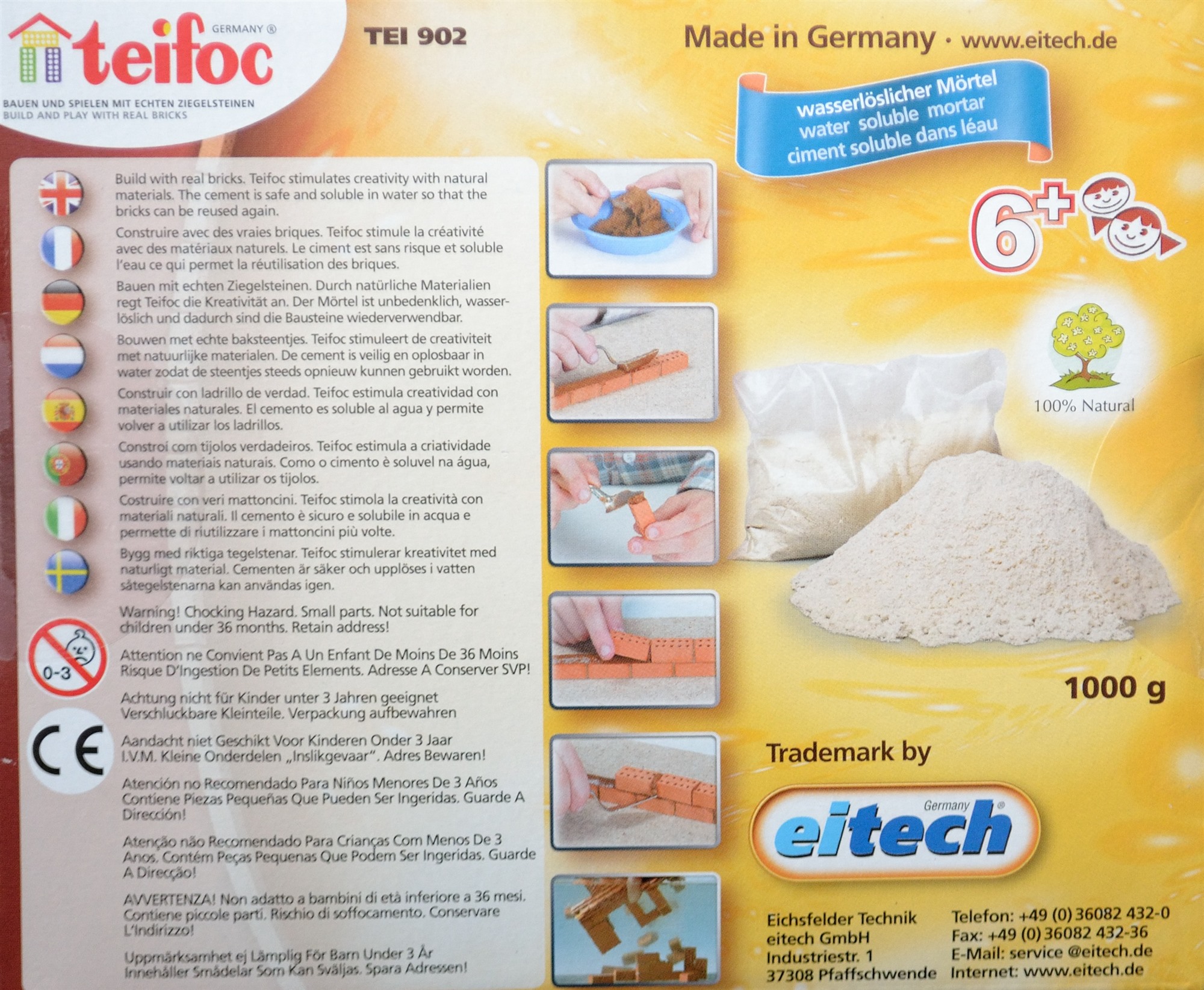 Teifoc 902 byggesæt - 1 kg cement / mørtel